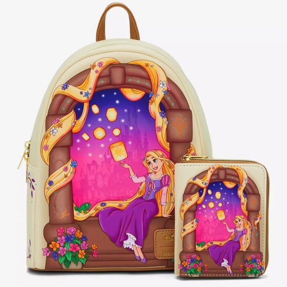 Loungefly | Bags | Loungefly Disney Tangled Rapunzel Lantern Window Set ...